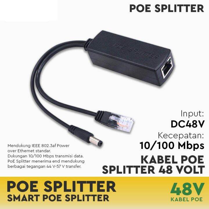 PoE Splitter 48V / Power Over Ethernet Adaptor 48V | Lazada Indonesia