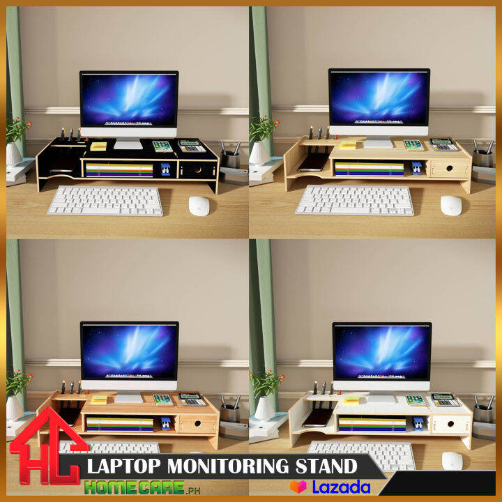 HOMECARE DIY Multifunctional Wood Desktop Monitor Riser Desk | Lazada PH