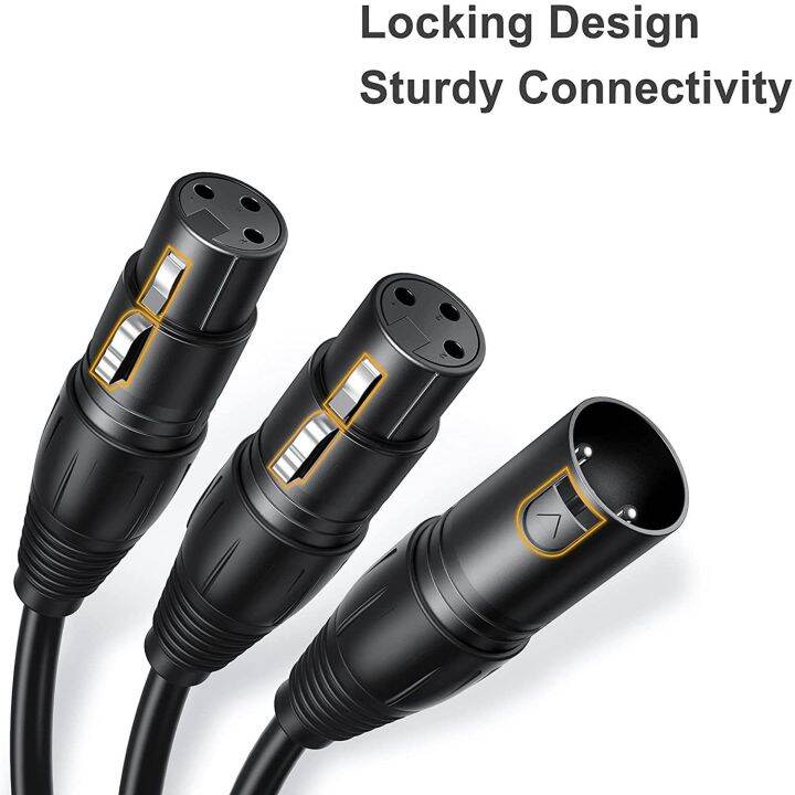 【COD+IN STOCK】50cm Speaker 3Pin Mixer Foil Braided Shielded Microphone ...