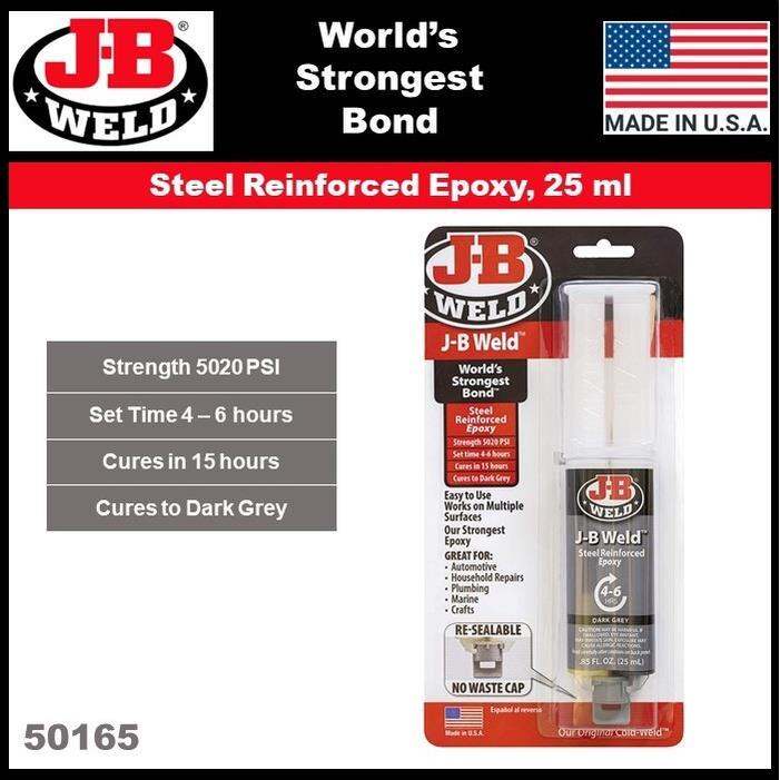 JB WELD / J-B Weld Steel Reinforced Epoxy Syringe 25 ml - 50165 | Lazada PH