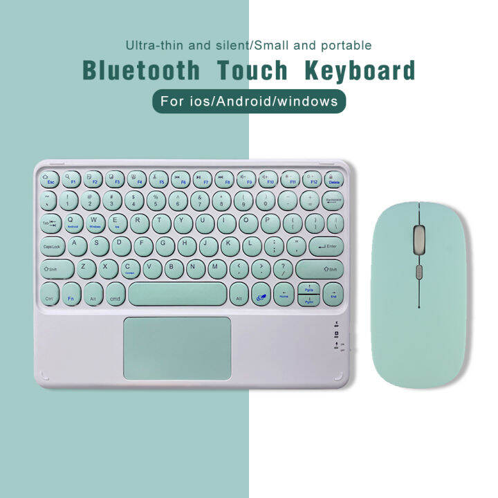 [Circular button] Bluetooth keyboard Touch keyboard Ultra-thin ...