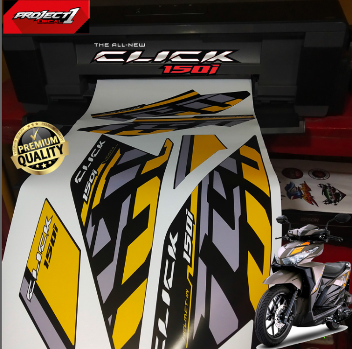 HONDA CLICK V1 STOCK DECALS FULLY LAMINATED | Lazada PH