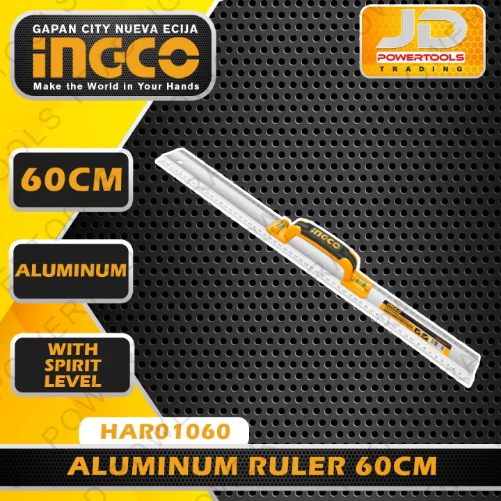 Ingco HAR01060 60cm Aluminum Ruler With Spirit Level | Lazada PH