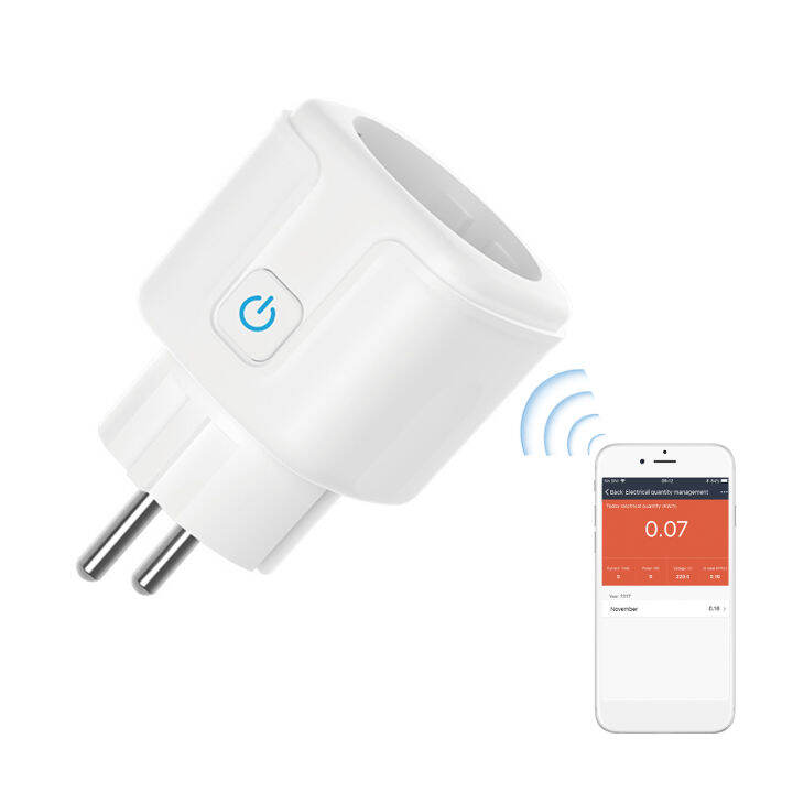 Smart Wi-Fi ปลั๊ก W-ไร้สาย W-Ifi Socket แอปรีโมทคอนโทรลควบคุมเสียง ...