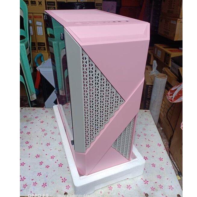 InPlay Meteor 06 White/Pink Mid Tower Gaming Case PC CASE Desktop ...