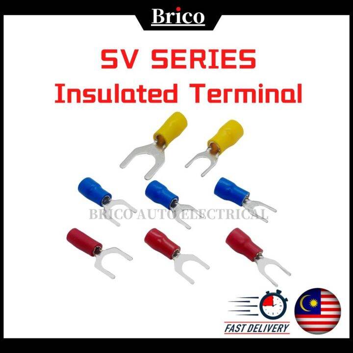 SV Series Insulated Terminal Lug Wire Clip Connector (10pcs) | Lazada