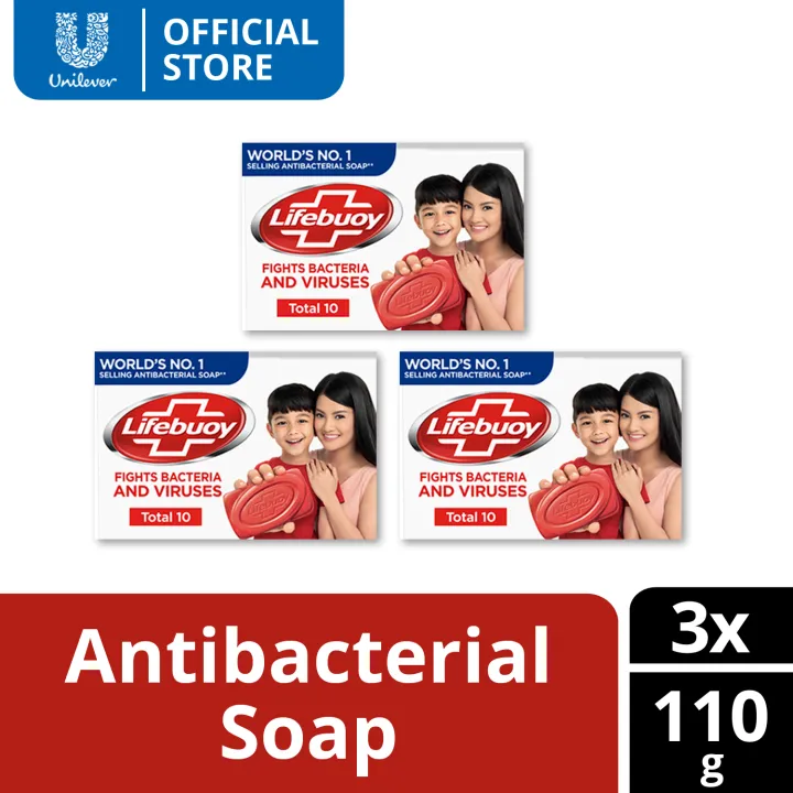 Lifebuoy Deep Cleansing Antibacterial Bar Soap Total 10 110g x3 | Lazada PH