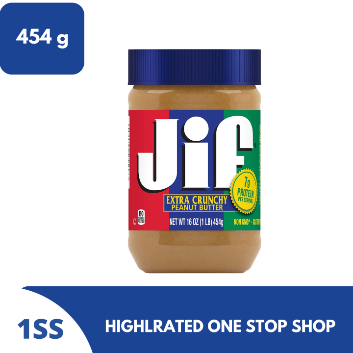 JIF Extra Crunchy Peanut Butter, 454g | Lazada PH