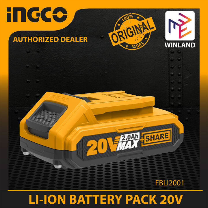INGCO by Winland 20V Lithium-Ion Battery Pack (FBLI2001) | Lazada PH