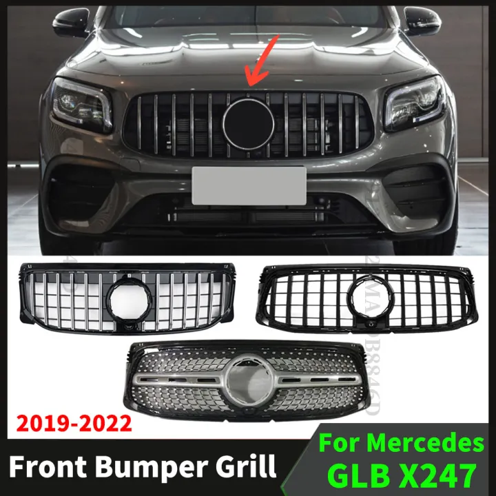 GT Diamond Front Grill Bumper Inlet Grille Hood Mesh For Mercedes Benz GLB X247 W247 2019 2020 ...