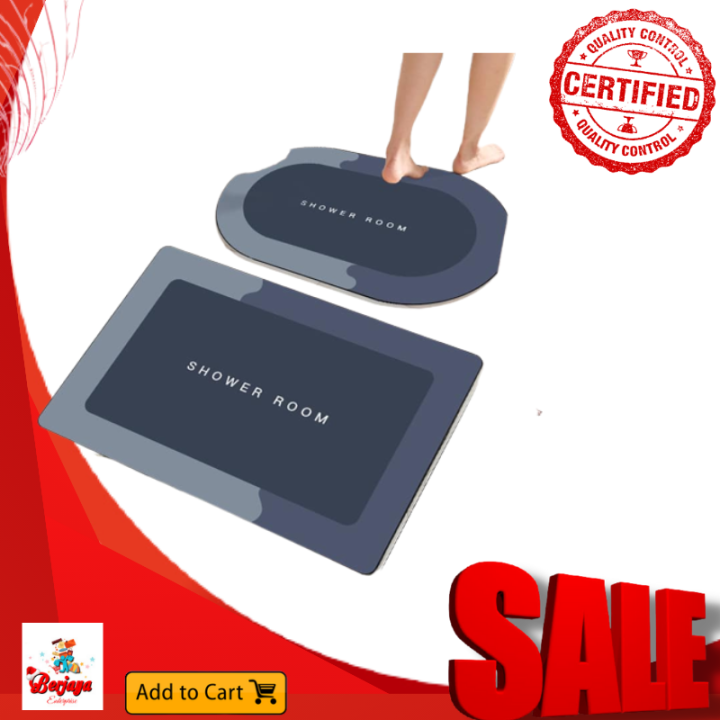 EB- Bath Mat Rug/ Quick Drying Bath Mat Shower Room/ Bathroom Mats Non ...