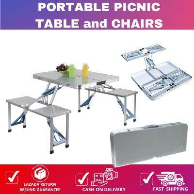 Portable Folding Table Outdoor Household Picnic Table and Chair ...