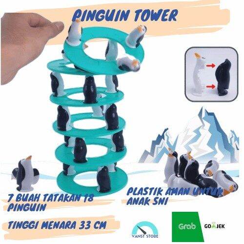 Mainan menara pinguin tower game keluarga | Lazada Indonesia