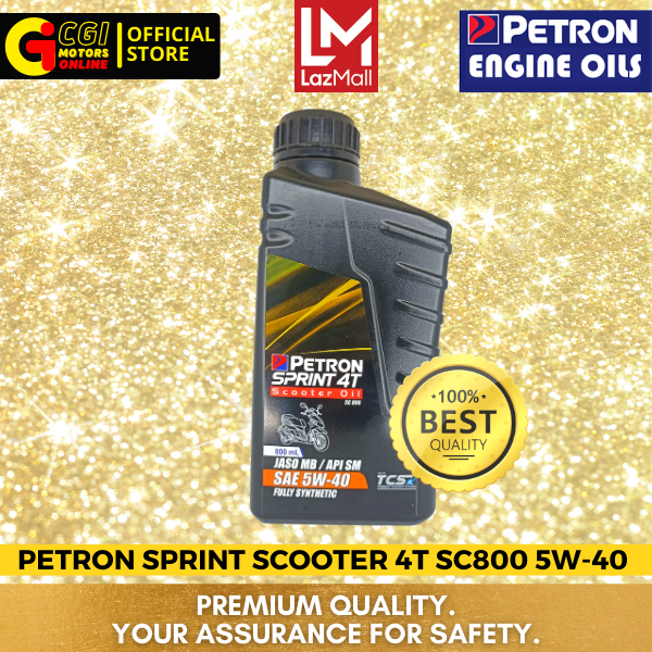 Petron Sprint 4T SC800 5w-40 Scooter Oil Fully Synthetic with Thermal ...