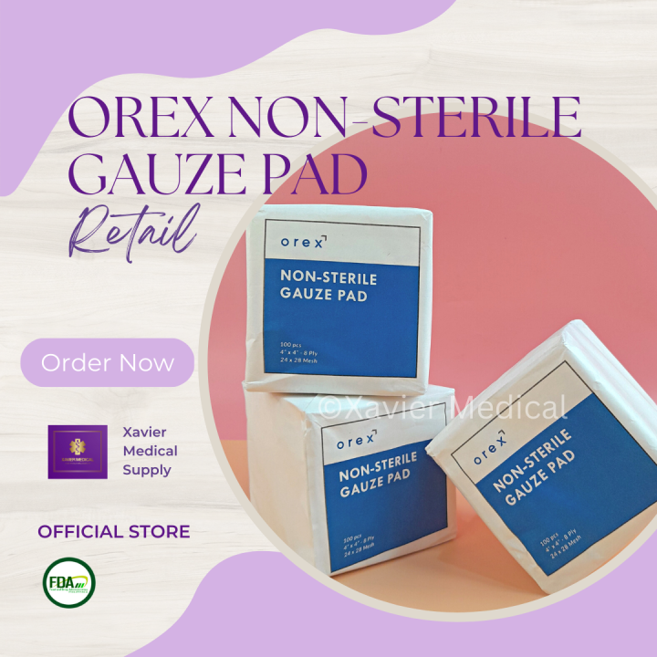 OREX Non-Sterile Gauze Pad Retail (Sold per Box) | Lazada PH