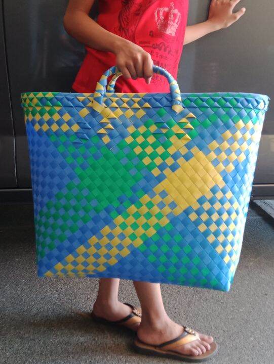 Plastic Woven Palengke Bag/ Bayong Basket (Largest size) | Lazada PH