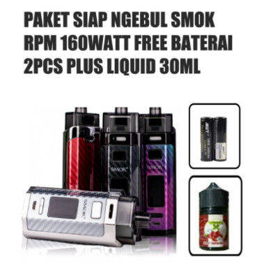 FULLSET SIAP PAKAI SM0KE RPM 160 Kit Dual 18650 Battery - Action Figure ...