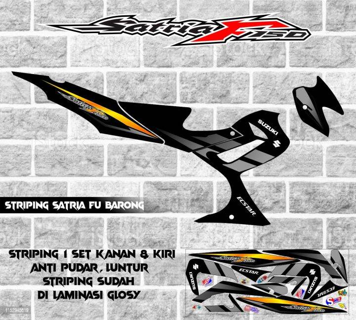 STRIPING VARIASI MOTOR SUZUKI SATRIA FU BARONG / CBU BISA | Lazada ...