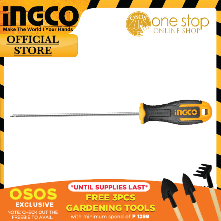 Ingco Original Phillip Screwdriver Round Shank PH3 6x200mm HS68PH3200 ...