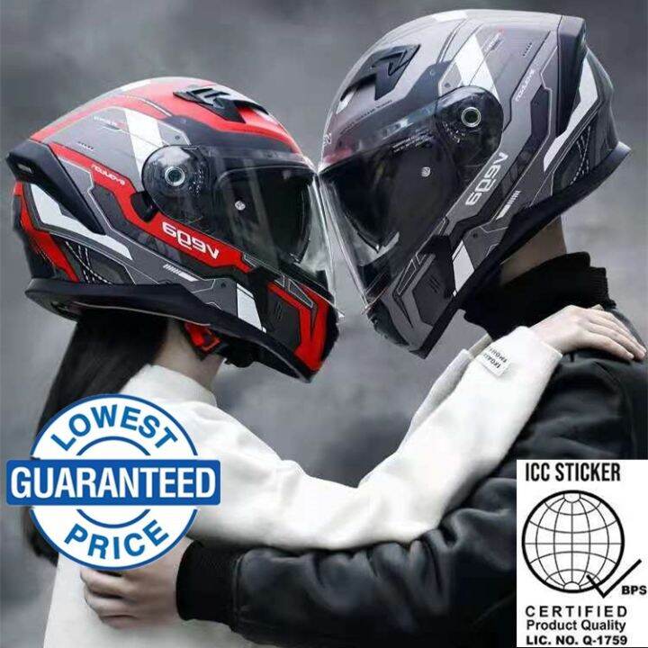 Motorcycle Full Face Helmet with ICC | Lazada PH