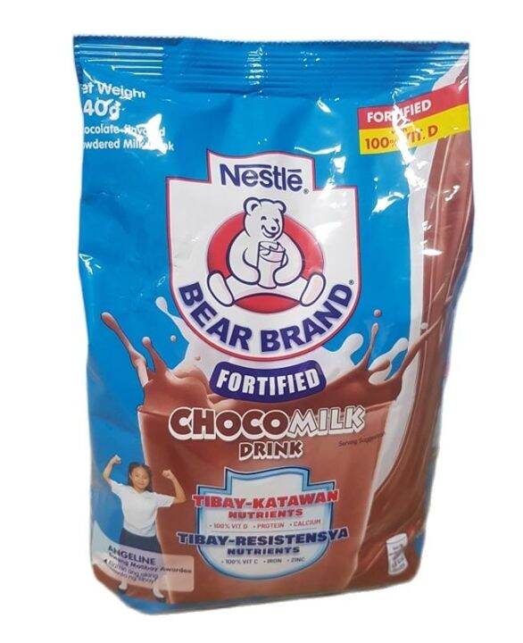 Nestle BEAR BRAND Fortified Chocolate Flavored Powdered Milk Drink ...