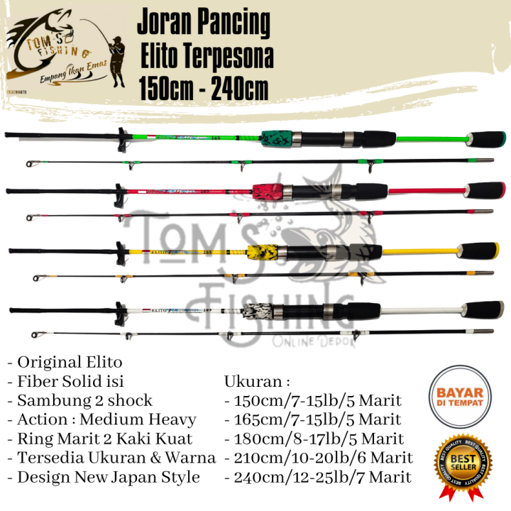 Joran Pancing Elito Terpesona 150cm - 240cm (Fiber Solid) Japan Style ...