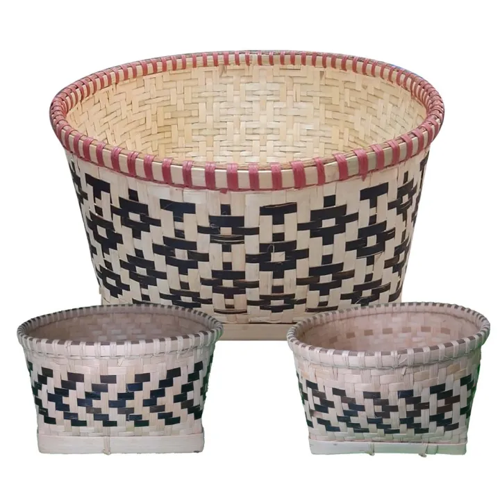 VIGAN Ilocos Sur Native Woven Bamboo Labba Bilao Plant Holder Planter ...