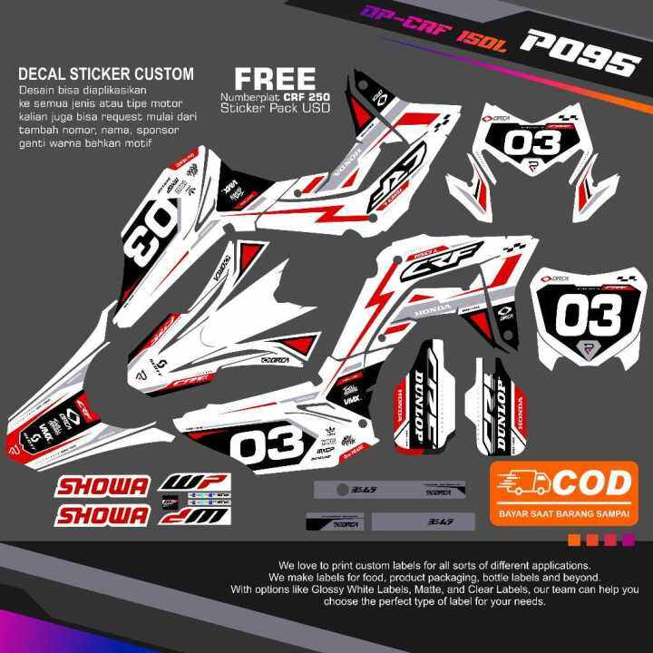 Sticker Crf Decal Honda Crf 150L Decal Crf Full Body Dekal Crf ...
