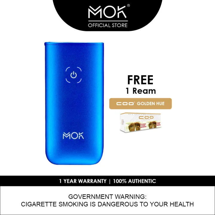 MOK mini Plus Bundle (Blue) + COO 1 Ream of Heat-not-Burn Sticks ...