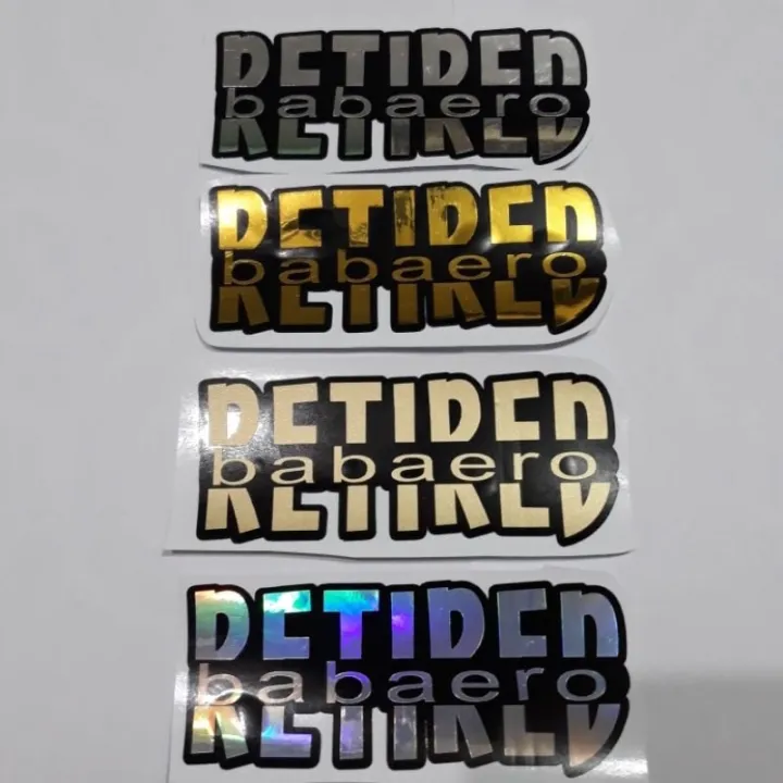 Retired Babaero C Sticker Decal in Silver, Gold & Hologram | Lazada PH