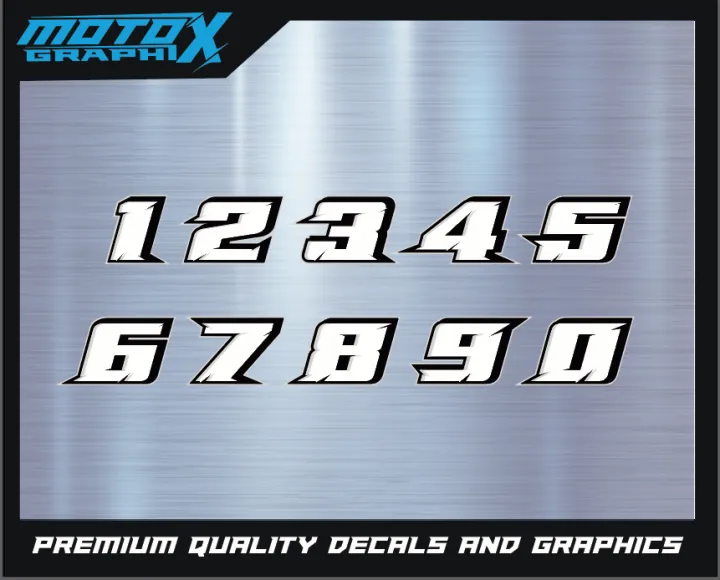 Number sticker for motorbike สติกเกอร์ตัวเลขติดรถจักรยานยนต์ *ซื้อ 1 ...