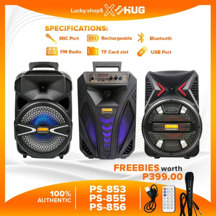 Hug 8 Led Portable Wireless Bluetooth Speaker With Mic And Remote (w ...