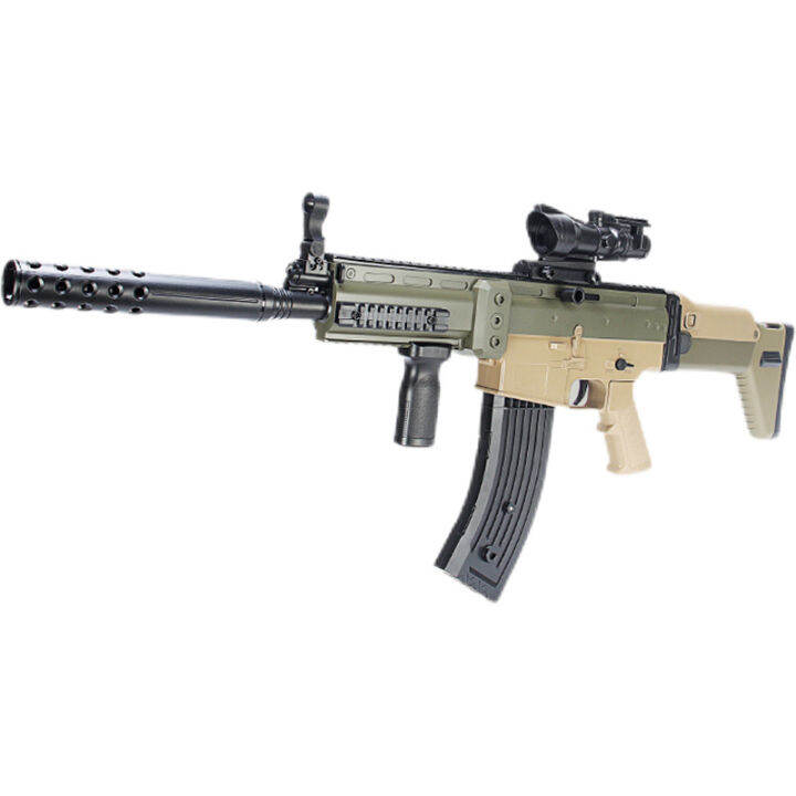 SCAR electric soft gun toy simulation children's foldable repeating gun ...