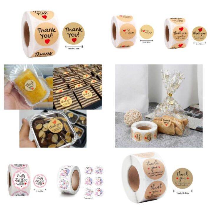 Part 2 Sticker Stiker label Thank you terimakasih handmade open me lucu ...