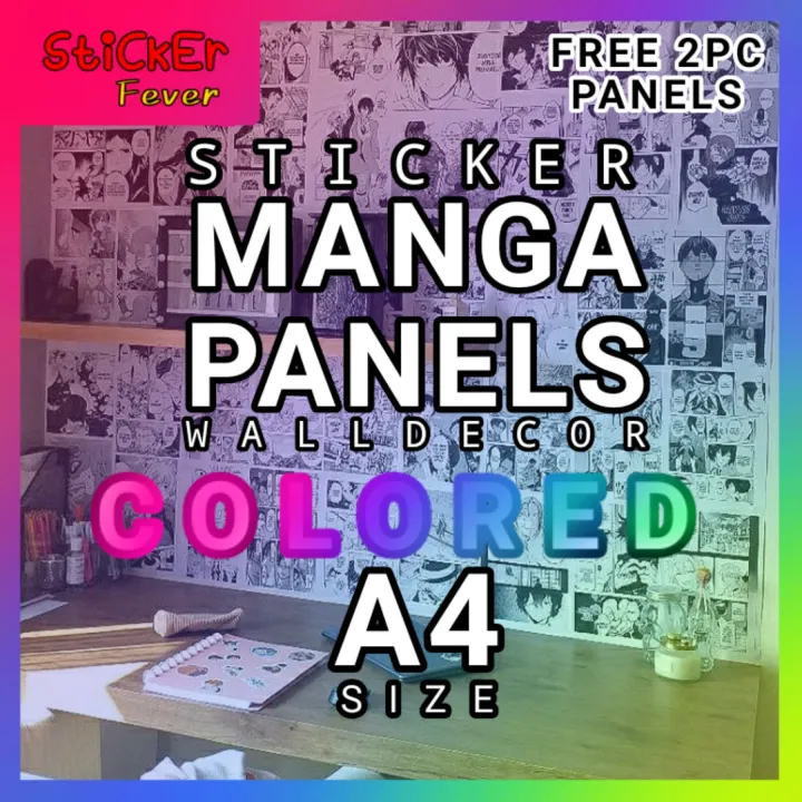 Sticker Fever Anime Manga Panels A4 size Wall Decor Sticker ( Colored ...