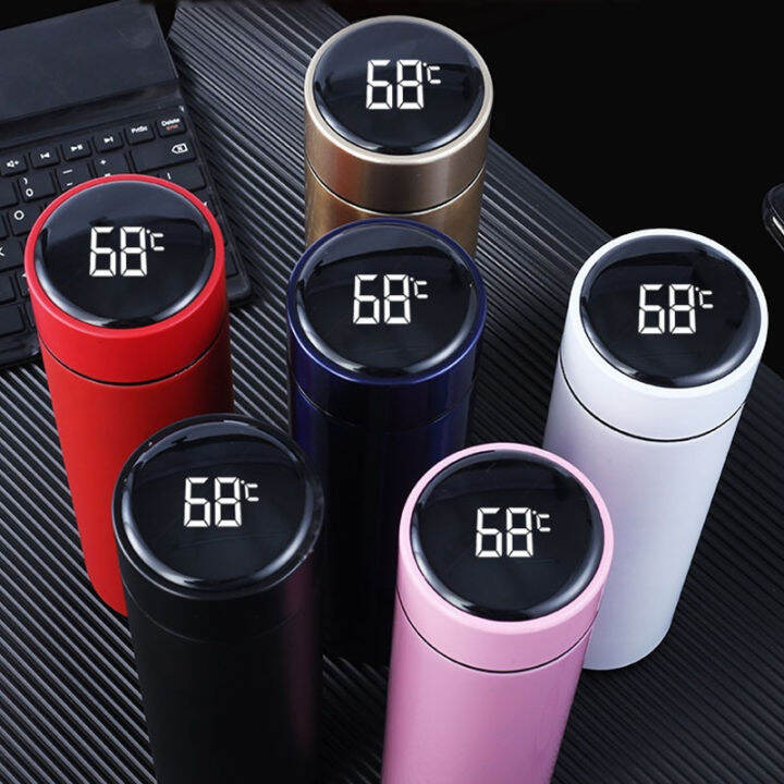 Digital touch screen temperature display cup Stainless steel vacuum cup ...