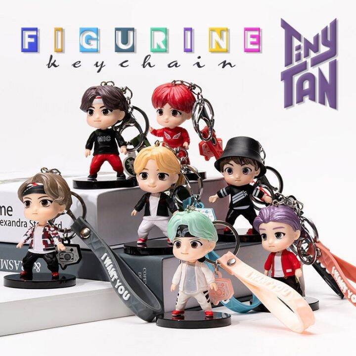 TinyTan BTS Bangtan Boys Kpop Idol 3D Cartoon Figurine Keychain Jungkook Suga V Jin Jimin J-Hope ...