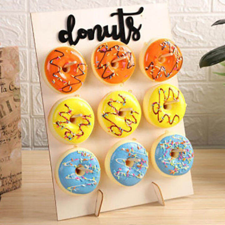 Wooden Household Donuts Wall Display Stand Holder - Candy Sweets ...