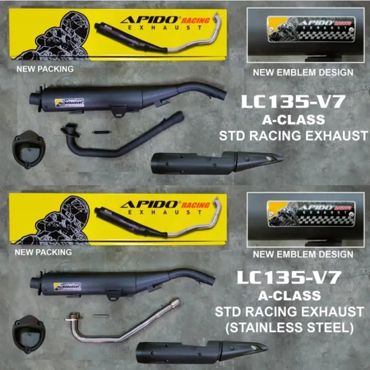 apido racing exhaust 135lc LC135 lc4s lc5s lcv1 v2 v3 v4 v5 v6 v7 28mm cutting standard racing ...