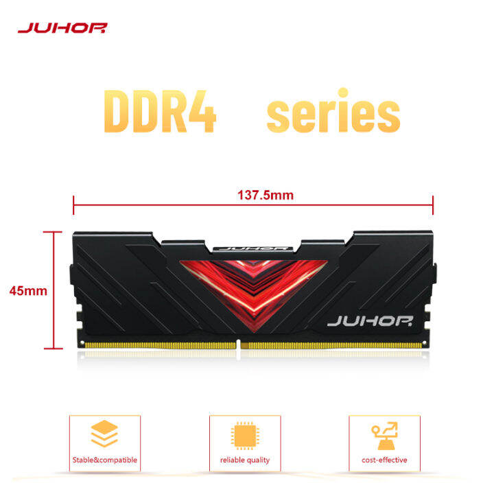 JUHOR Ram DDR4 8GB 2666MHz 3000MHz 3200MHz DDR4 DRAM Desktop Computer ...
