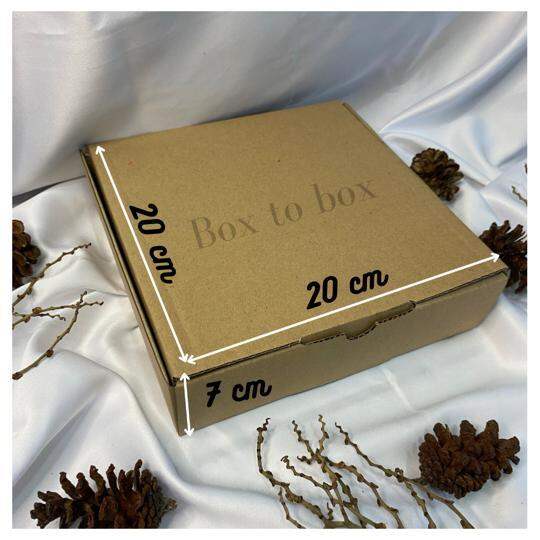 Kardus box karton kotak dus packing kemasan size 20x20x7 cm BARU warna ...