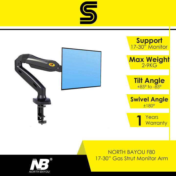 NB NORTH BAYOU F80 17 TO 30 INCH GAS STRUT MONITOR / TV / DESKTOP BRACKET HOLDER MOUNT | Lazada