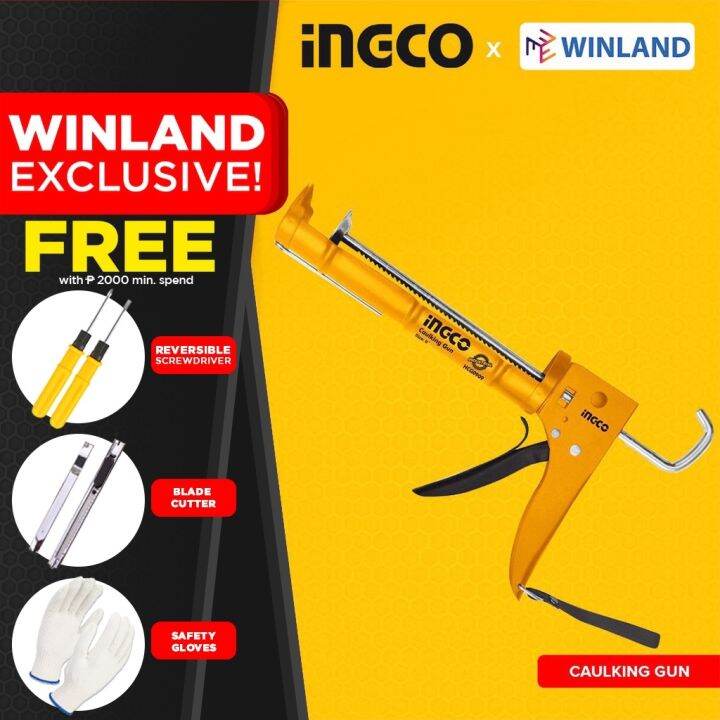 INGCO WADFOW Tools Caulking Sealant Silicon Gun 9 Ø55mm w/ Cutting Function HCG0909 ING-HT ...