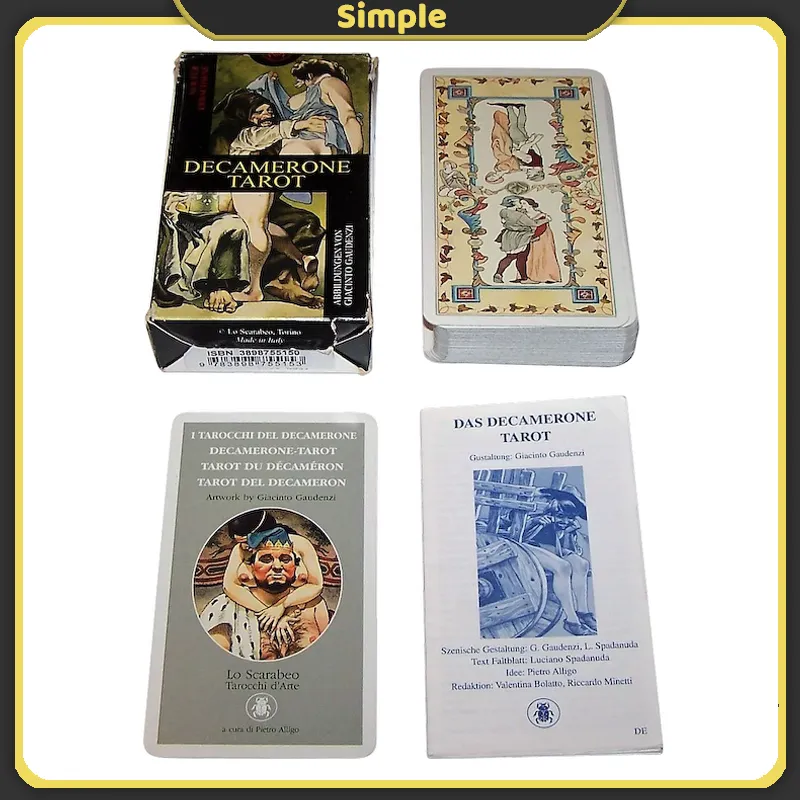 12 7cm Decameron Tarot Deck Divination Prophecy Fortune