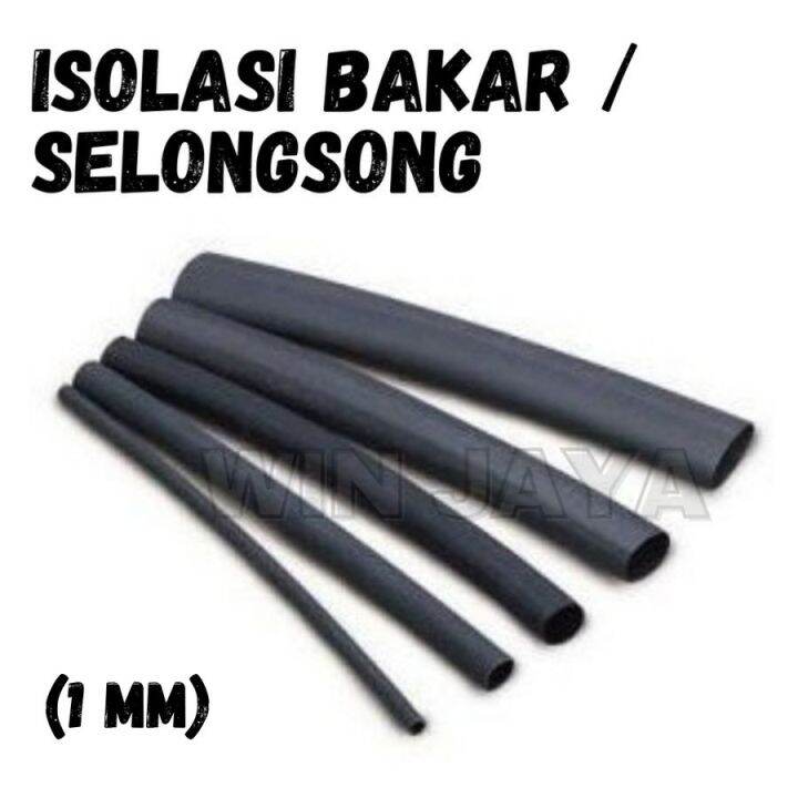 ISOLASI BAKAR PERMETER SELONGSONG KABEL LISTRIK 1mm HEAT SHRINK SELANG ...