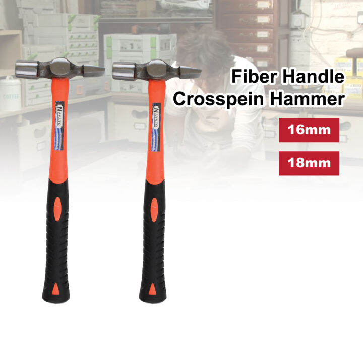 16mm 18mm Cross Pein Hammer Fiber Handle Anti-Slip Grip Lightweight ...