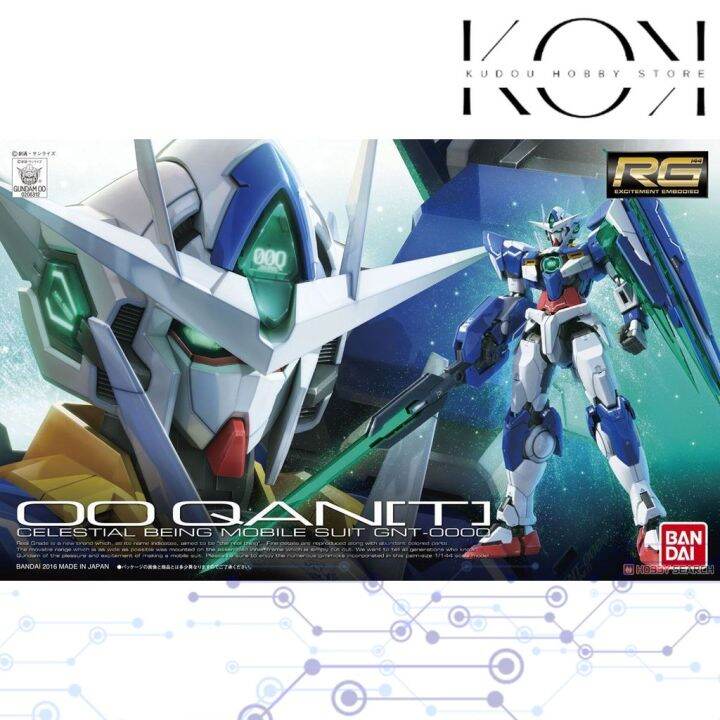 Bandai RG 1/144 Gundam Exia GNT 0000 OO QAN T Gundam OO 能天使高达 双零高达量子型 高达00 正版高达模型 | Lazada