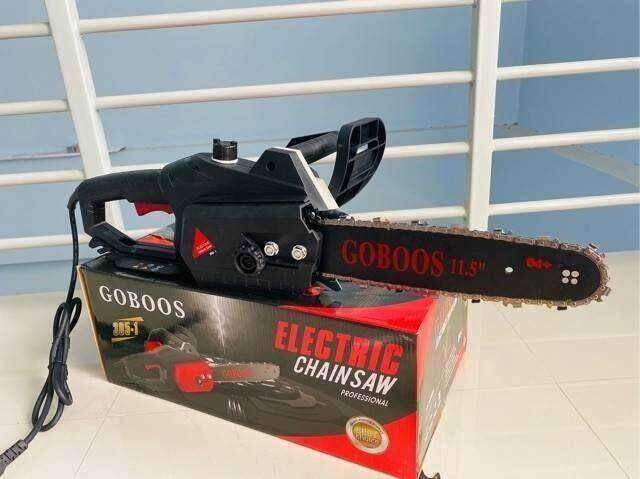 [[ส่งฟรี เก็บเงินปลายทาง]]เลื่อยโซ่ไฟฟ้า 11.5 นิ้ว GOBOSS 305-1 ใช้งานสะดวก เสียบปลั๊กใช้กับไฟ ...