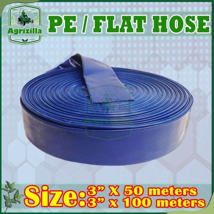 PE BAR LAY FLAT Hose Polyethylene 3 inches x 50 meters and 3 inches x ...