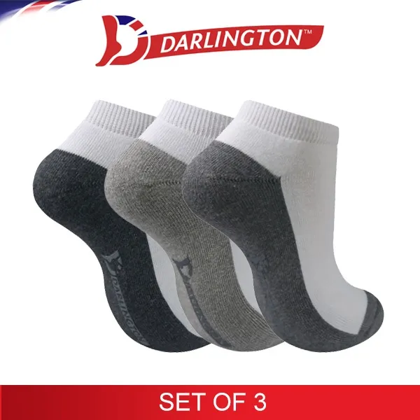 Darlington Men's Sports Half Terry Low Cut Socks 971266 - Set of 3 ...
